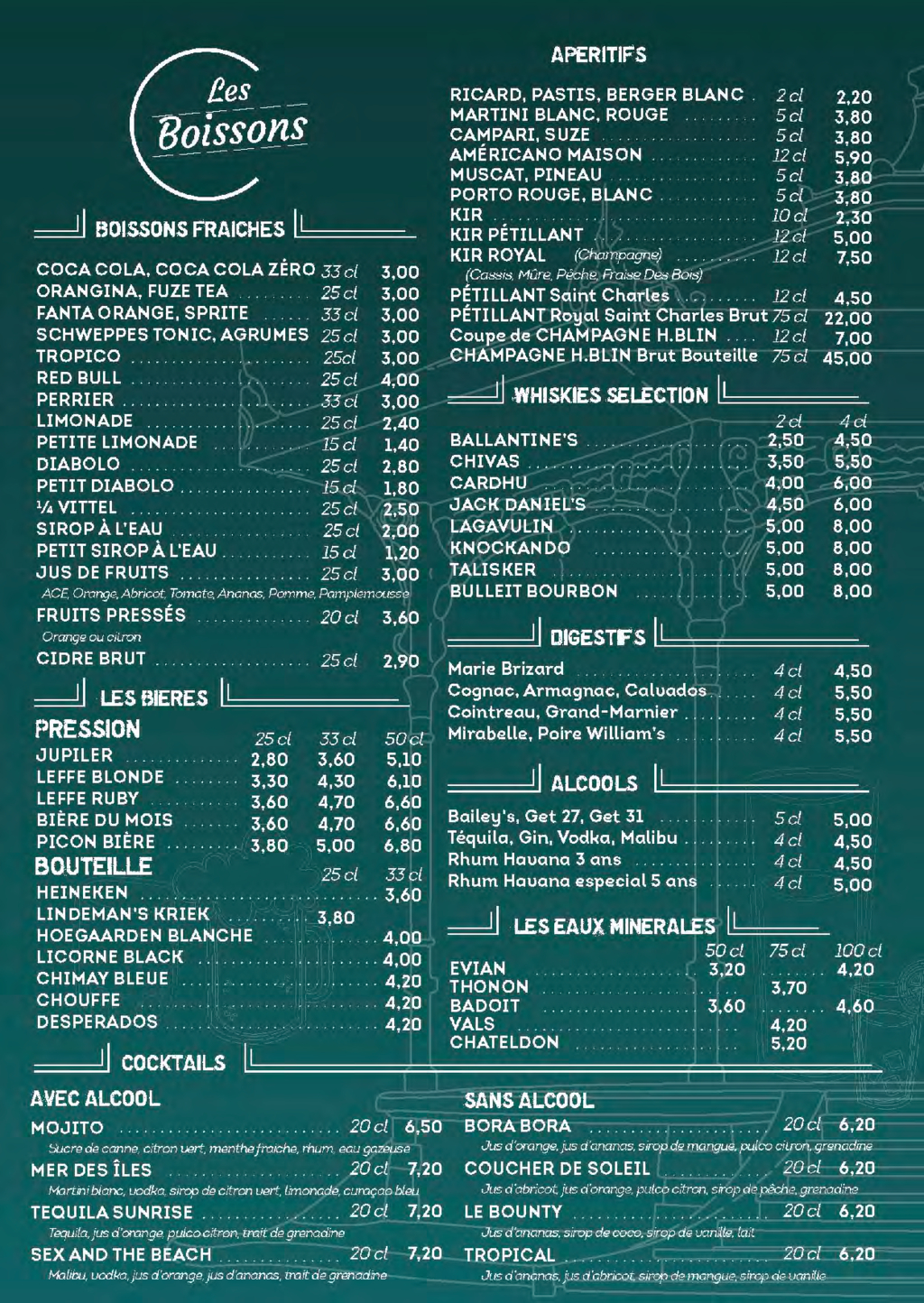 Carte & menus | La Rotonde Saint-Amand-Montrond