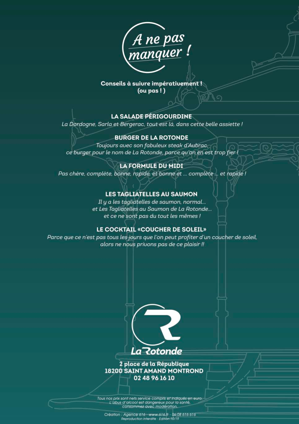 Carte & menus | La Rotonde Saint-Amand-Montrond
