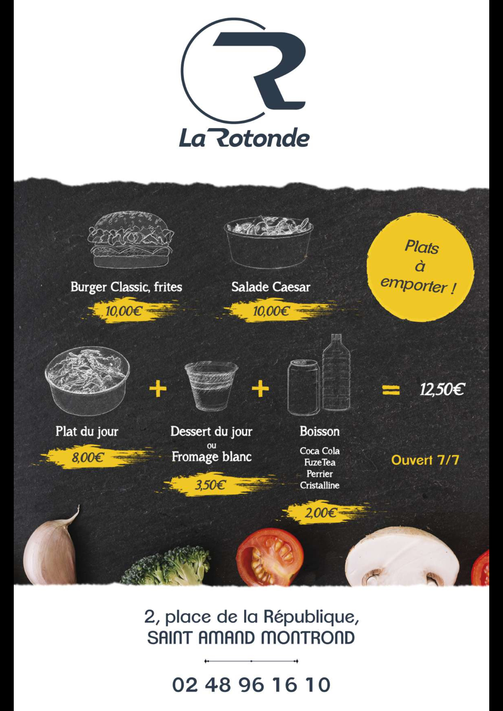 Carte & menus | La Rotonde Saint-Amand-Montrond